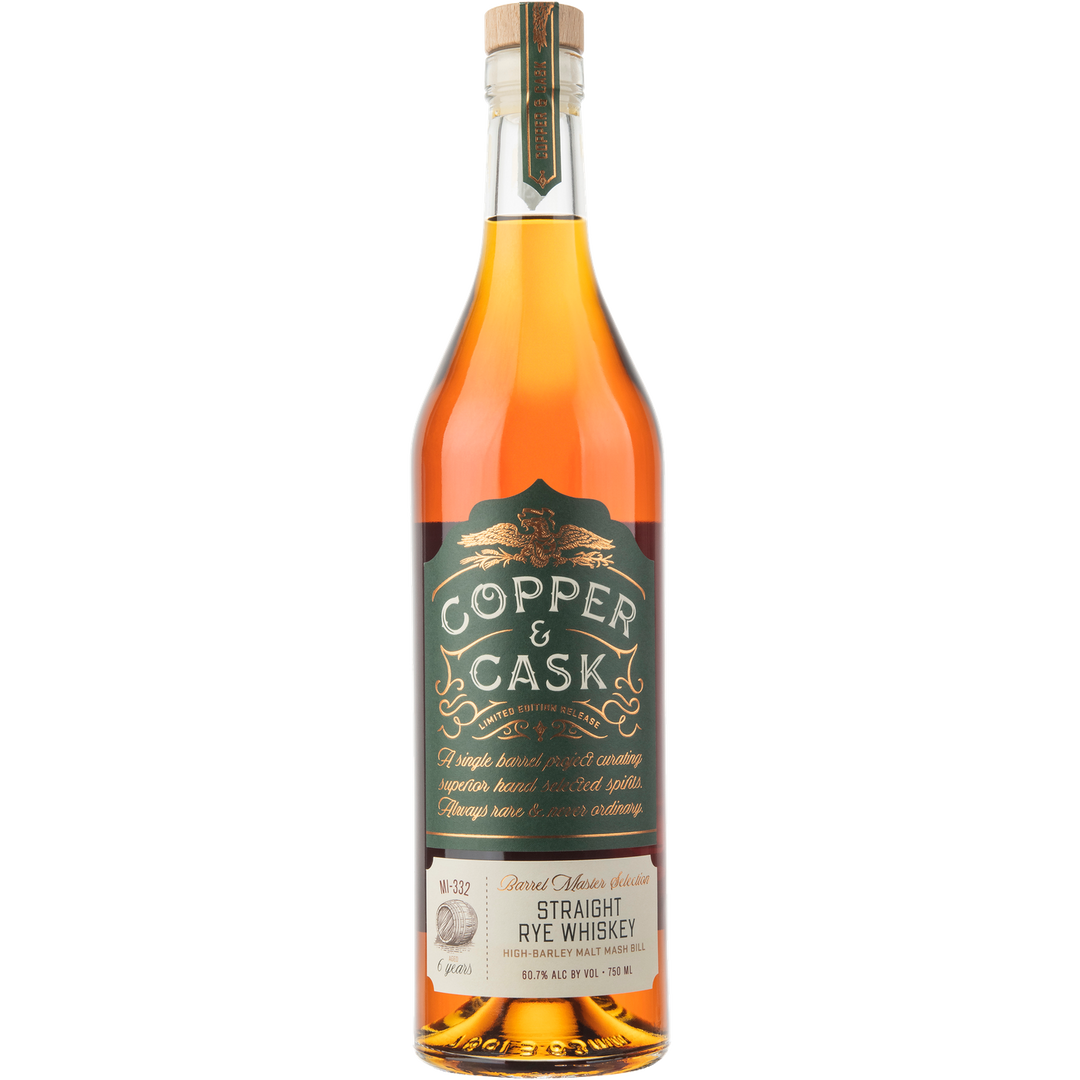 Barrel Master Selection MI-332 (Single Barrel), High-Barley Rye Whiske – Copper and Cask